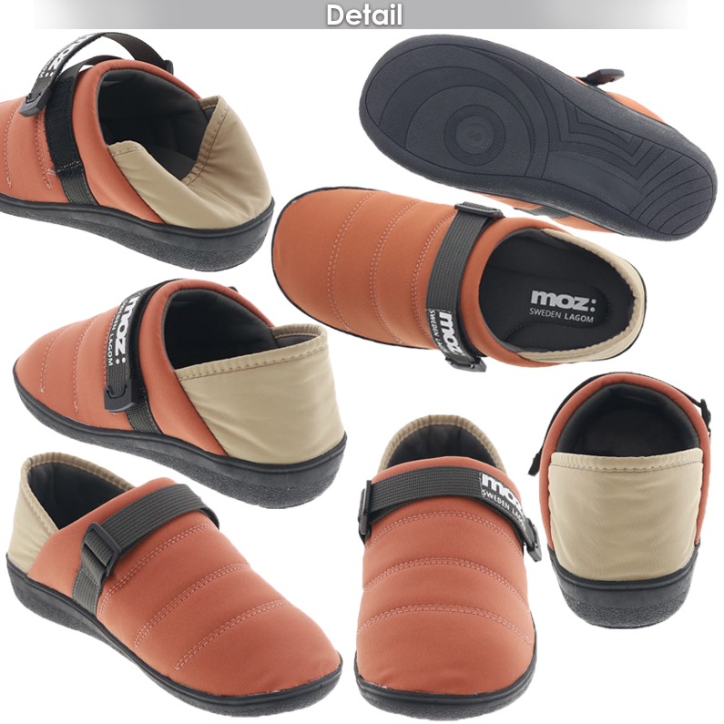 moz モズ 靴 レディース スリッポン カジュアル モック シューズ ルームスリッパ キルティング ベルクロベルト MOZ 19104 オレンジ/ブルー/ブラック S M L LL ...