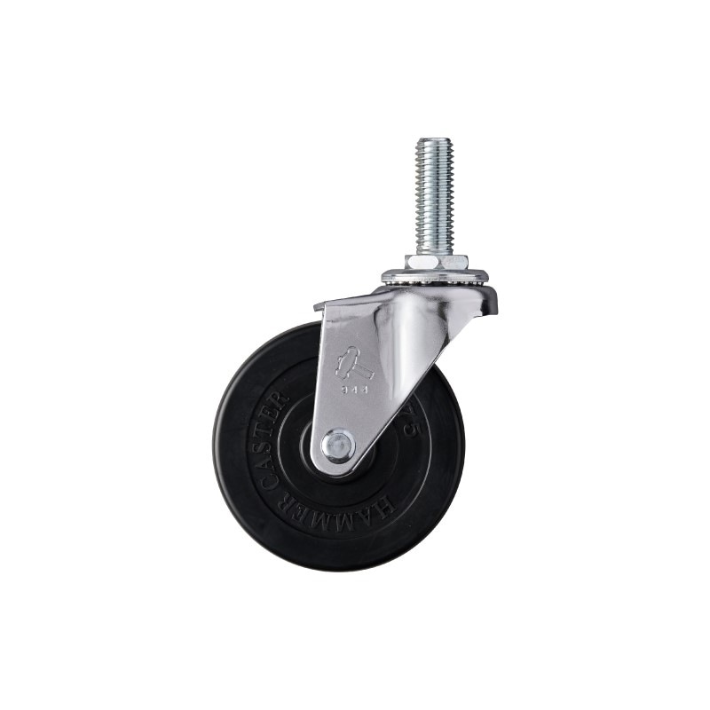 【販売終了】ハンマーキャスター ネジ込み式キャスター M12×P1.75 クロームメッキ ゴム車輪(径40) TO-8014-1H 420EA-R40 | 業務用厨房部品,キャスター,ネジ込み ...