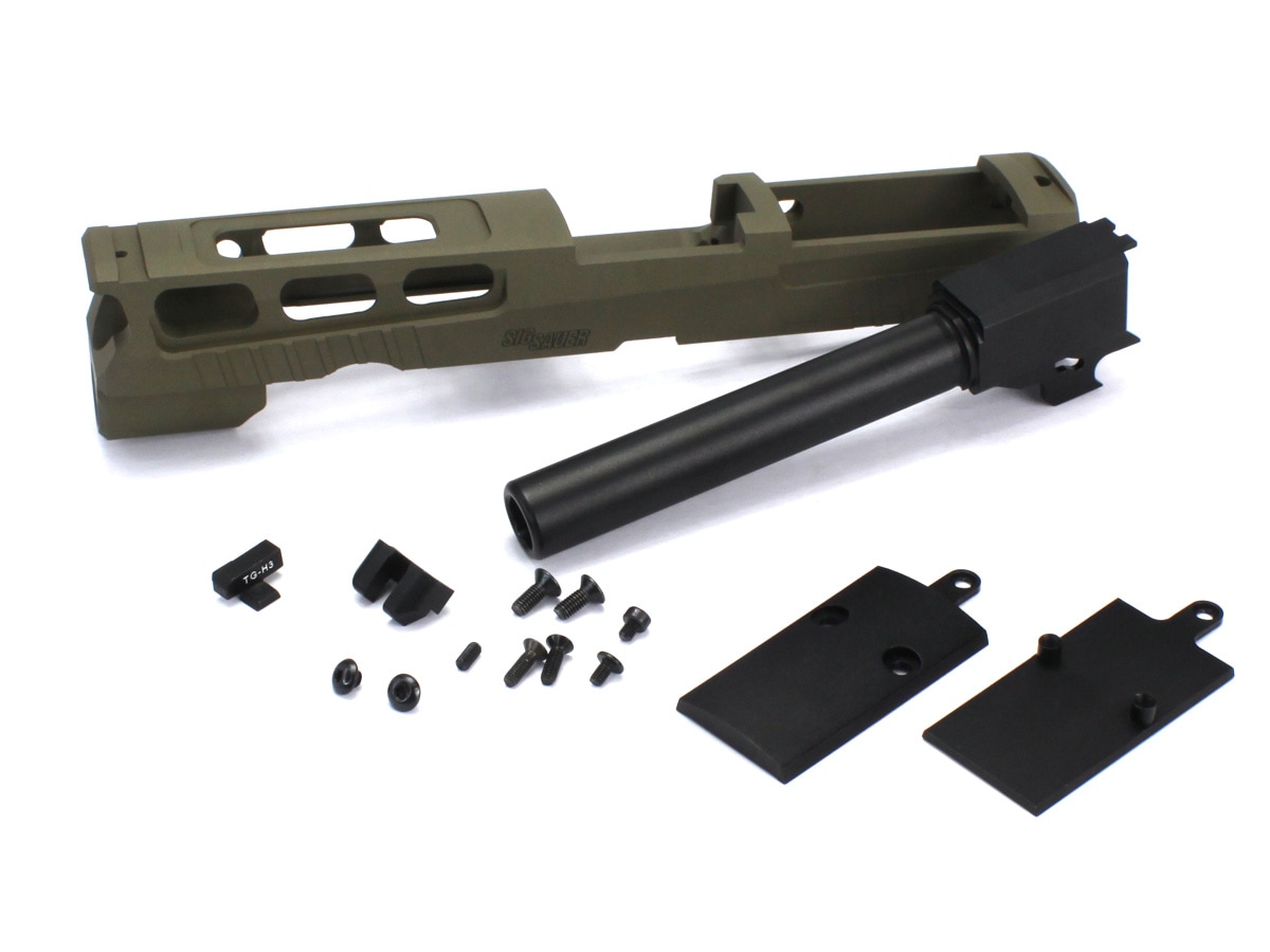 BomberAirsoft SIG AIR M17専用 SIG SAUER PRO-CUT 4.7 カスタムスライドセット セラコートTAN ...