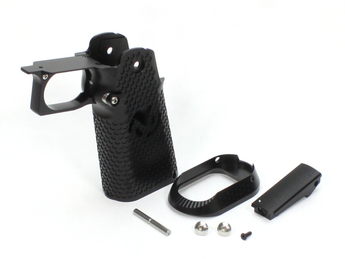 5KU 東京マルイ Hi-CAPAシリーズ対応INFINITY スタンダードマイクロポケッツタイプ メビウスカットアルミグリップ ブラック ...