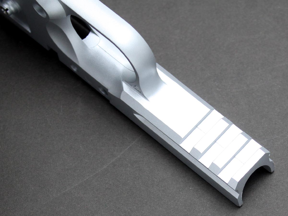 SIDEARMS タニオ・コバレールドフレーム SFA刻印入りカスタム チェッカー ブラックモデル Operatorタイプ センターグルーブなし セラコートシルバー仕様 | パーツ(国内 ...