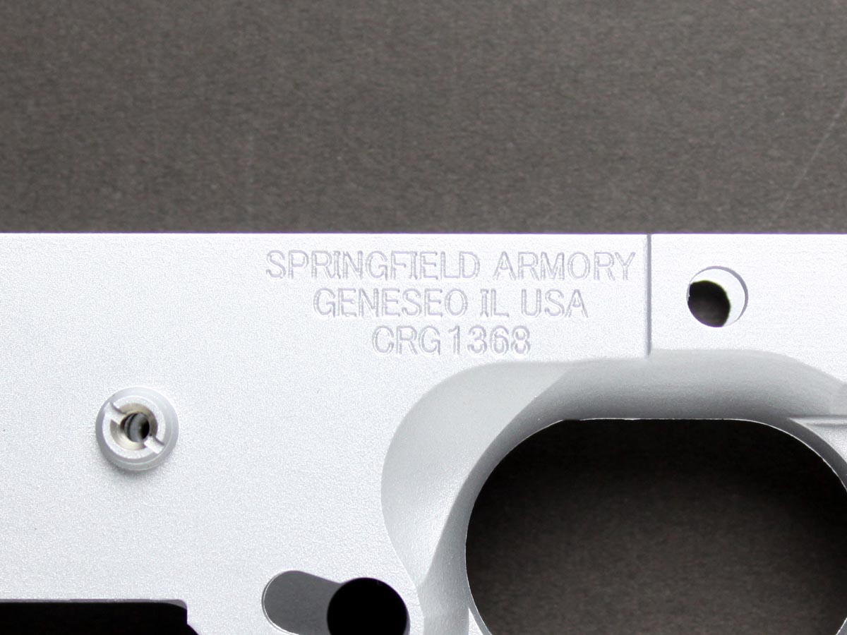 SIDEARMS タニオ・コバレールドフレーム SFA刻印入りカスタム チェッカー ブラックモデル Operatorタイプ センターグルーブなし セラコートシルバー仕様 | パーツ(国内 ...