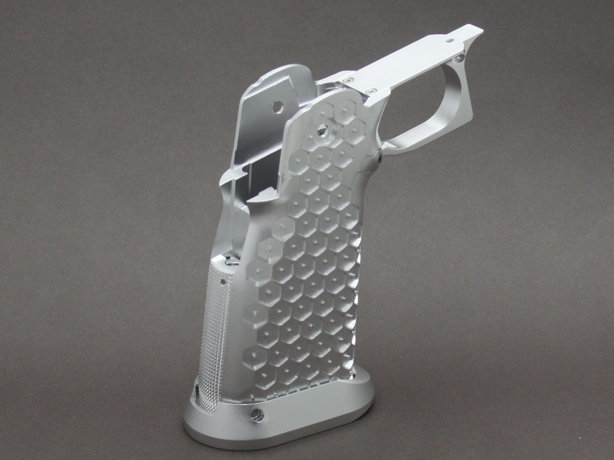 BomberAirsoft 東京マルイ Hi-CAPAシリーズ対応 INFINITY HoneyNipタイプ アルミグリップ シルバー ...