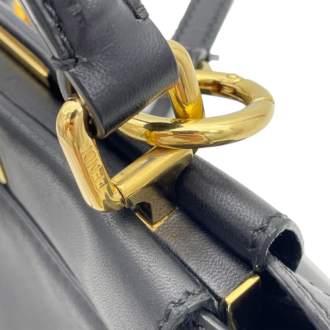 FENDI フェンディ 2WAYハンドバッグ ピーカブー スモール ナッパレザー ブラック/ゴールド金具 8BN244 | バッグ | Vintage Brand Shop SiSSY ...