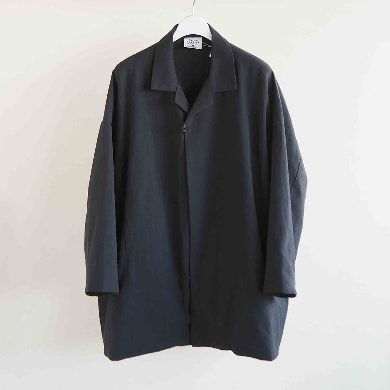 THING FABRICS TF Scraped Off Half Coat(FRESCA Broad for Towel loom) Black
