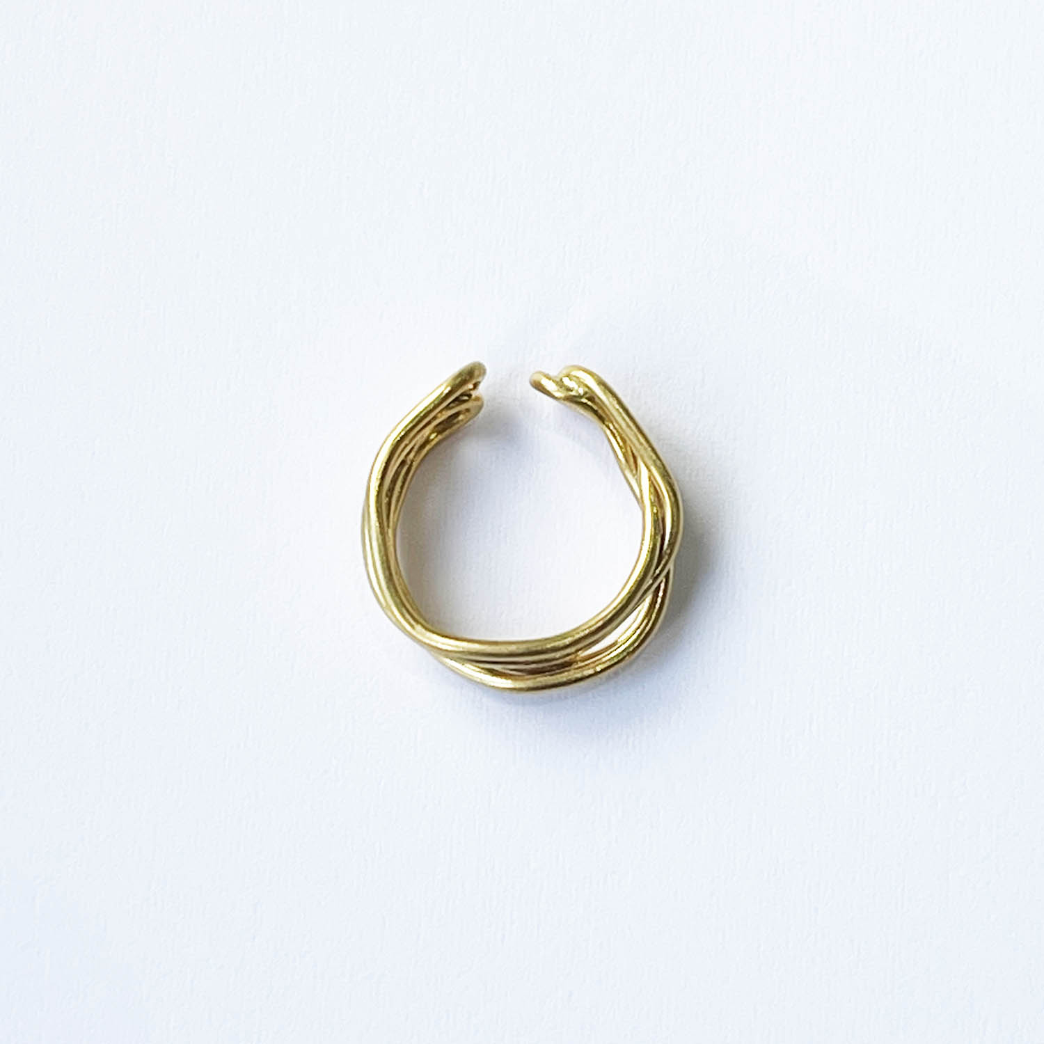 _Fot フォート round wire earring S_ strings （Ear cuff） ラウンドワイヤーイヤリング S イヤーカフ brass+18KGP gold