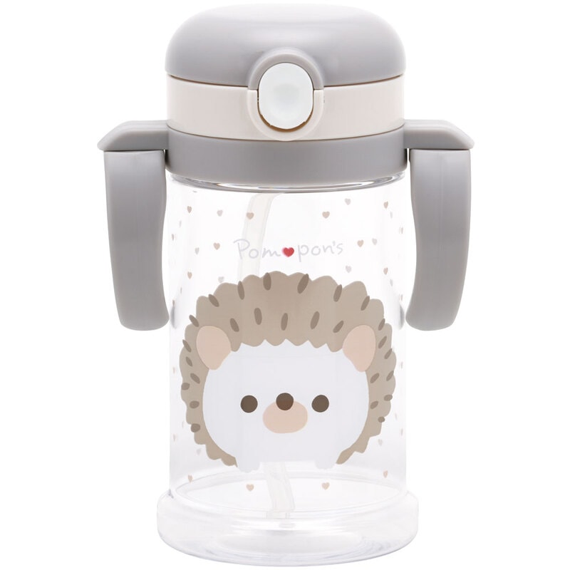 2WAYストローマグ 370ml Pompon’sハリネズミ／KSHW2N_4973307662249