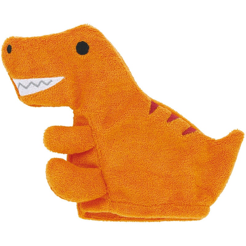 【メール便対象品】 マスコット 付き タオル 30×30cm ガーゼ パイル 綿100％ ベビー 子供 可愛い スケーター skater BMT1 ティラノサウルス ディノサウルス 恐竜 ...