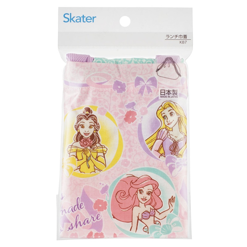 【メール便対象品】 お弁当袋 幼稚園 キャラクター ランチ巾着 子供 巾着袋 小学生 小 きんちゃく袋 skater スケーター KB7 ディズニー プリンセス 25年 女の子 女子【お弁当 ...