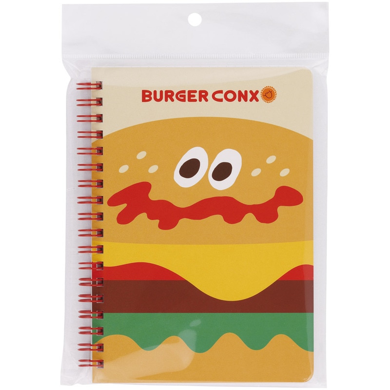 【メール便対象品】 スケーター Wリングノート ノート B6 方眼紙 キャラクター かわいい キッズ こども skater SDF1 バーガー ポテト バーガーコンクス BURGER CONX ...