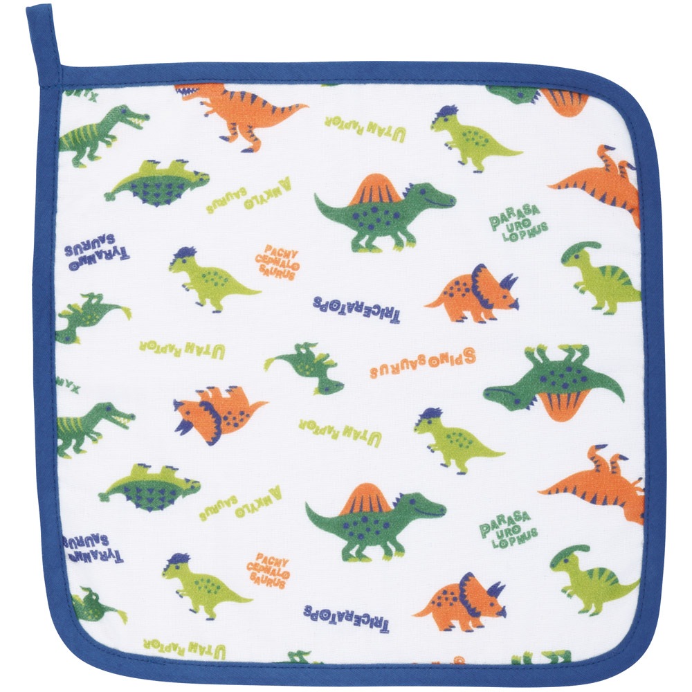 【メール便対象品】 マスコット 付き タオル 30×30cm ガーゼ パイル 綿100％ ベビー 子供 可愛い スケーター skater BMT1 ディノサウルス 恐竜 ダイナソー 男の子 ...