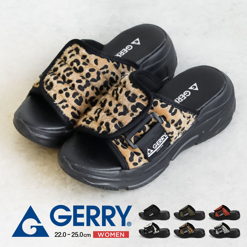 ジェリー サンダル レディース 厚底 スライドサンダル リカバリーサンダル 厚底サンダル シャワーサンダル サイズ調整 黒 gerry 5558 | BRAND（ブランド）,G,GERRY ...