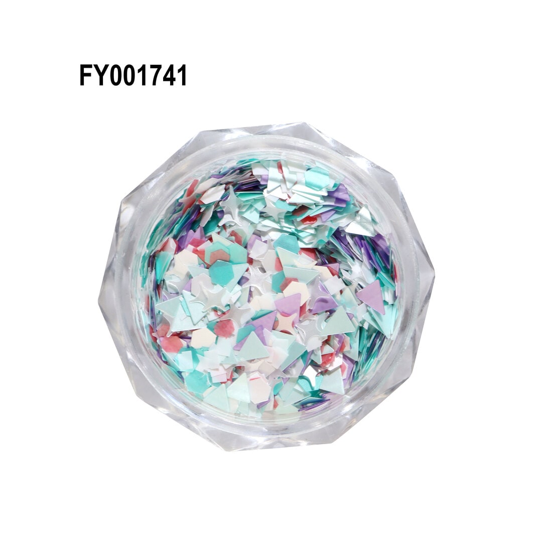 SONAIL グリッターラメ ジオメトリックMIX クールミント FY001741 | ラメ・ホログラム | SONAIL SELECT