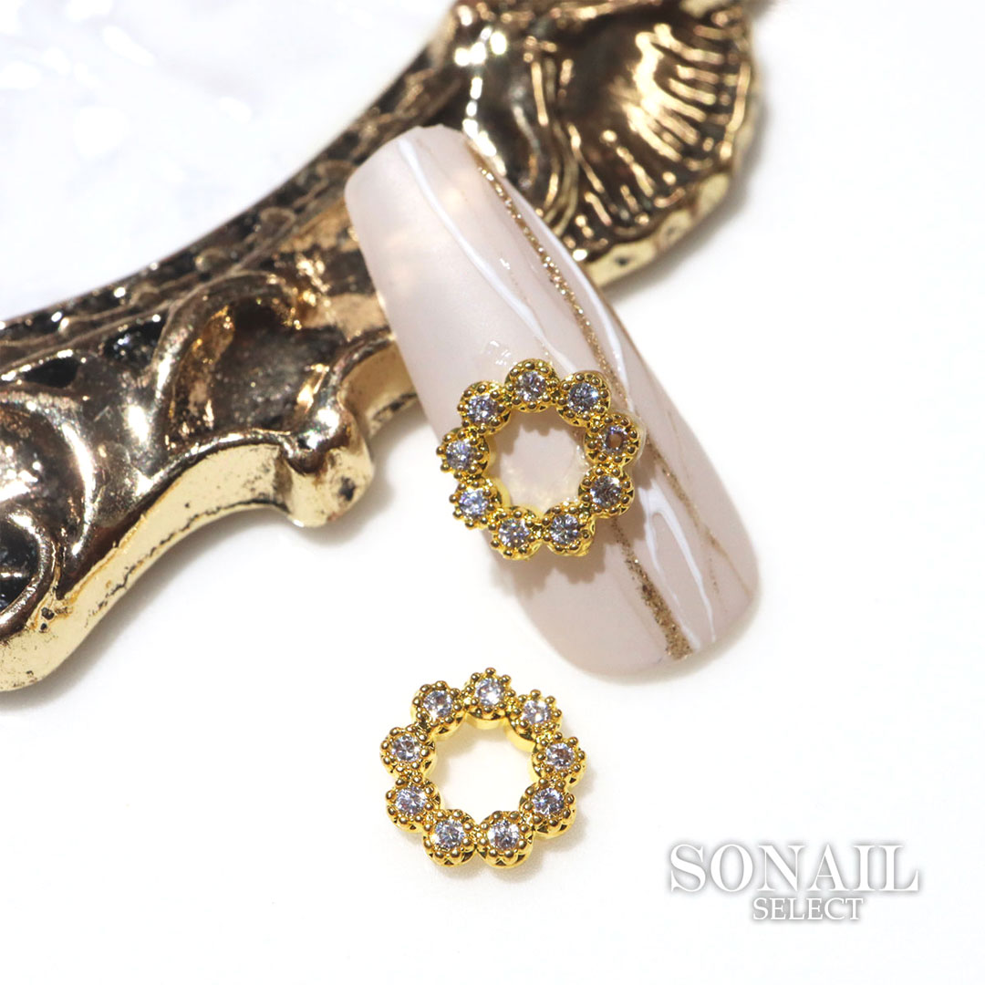 SONAIL ドーナツ スモールラインストーン ゴールド FY000414 | パーツ | SONAIL SELECT