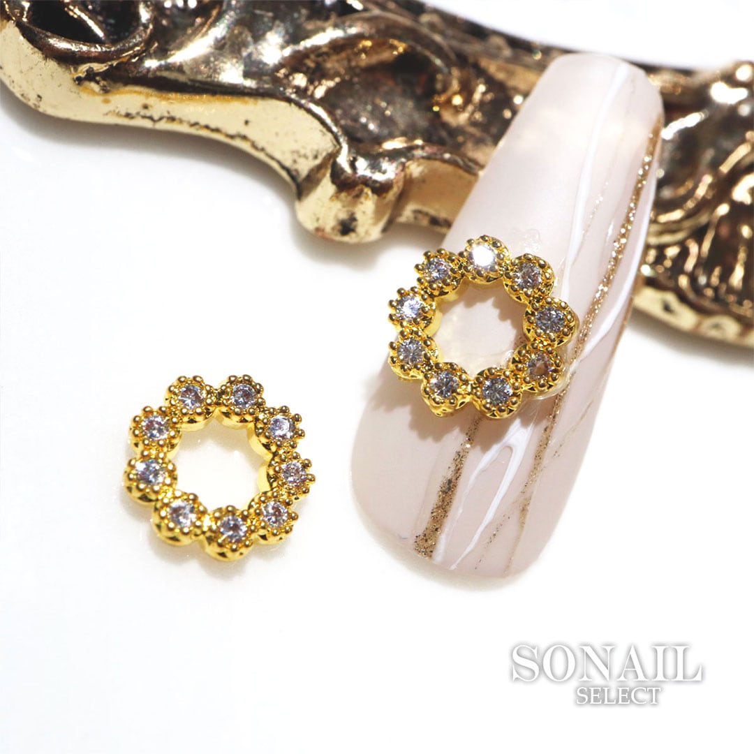 SONAIL ドーナツ スモールラインストーン ゴールド FY000414 | パーツ | SONAIL SELECT