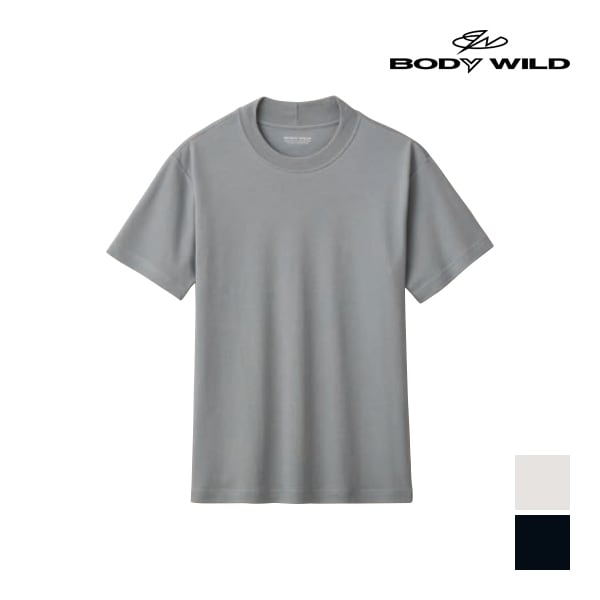 BODYWILD ボディワイルド ジャケット対応 クルーネックTシャツ 半袖丸首 グンゼ GUNZE[BW5413B] | 長袖シャツ(メンズ ...
