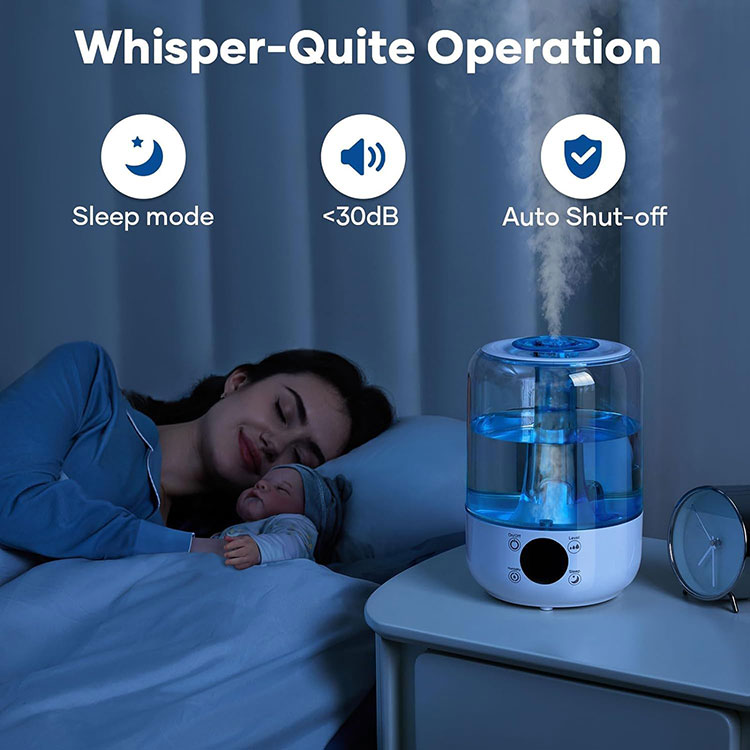 ハイライフ 超音波クールミスト加湿器 3リットル HiLIFE Ultrasonic Cool Mist Humidifiers 寝室 ...