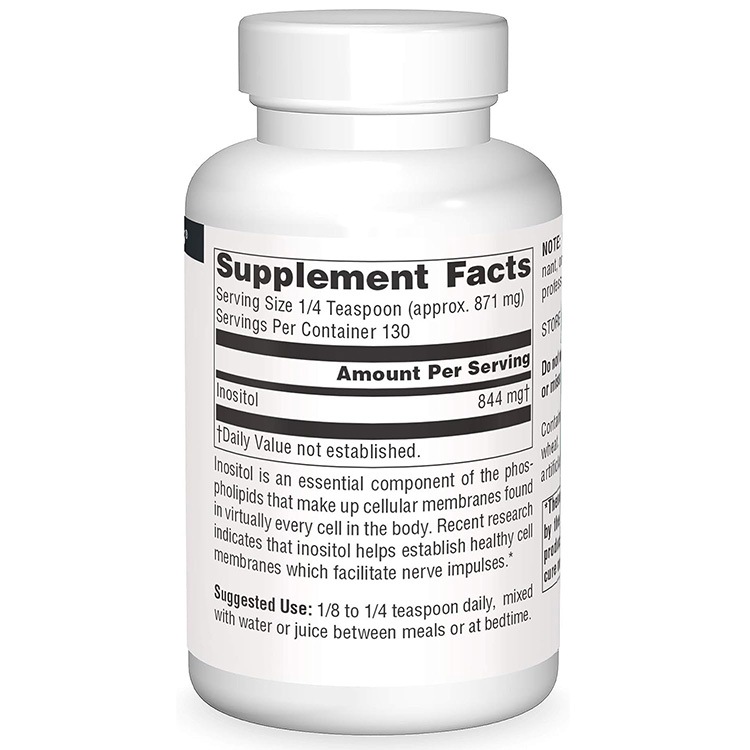 ソースナチュラルズ ピュア イノシトール パウダー 113.4g (4 OZ.) Source Naturals Pure Inositol ...