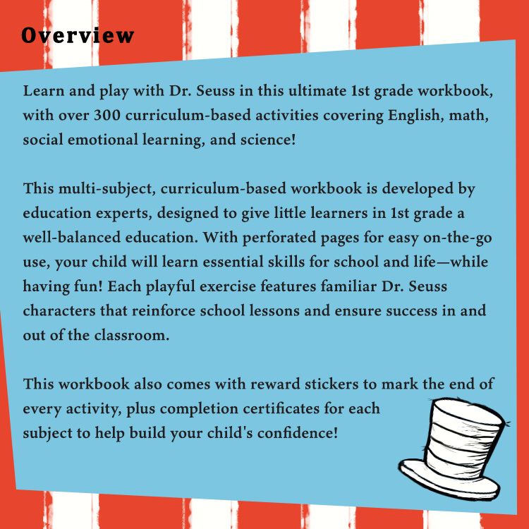 【洋書】ドクター・スース ワークブック グレード 1 [ドクター・スース] Dr. Seuss Workbook Grade 1 [Dr ...