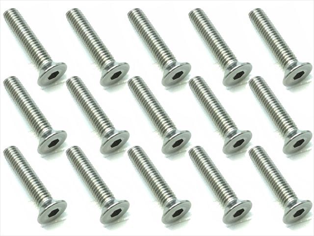 3x15 ステンレスヘックス皿ビス 15本入 3x15 Stainless steel hex Flat Head Screw (15 pcs ...