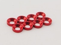 M2アルミ皿ワッシャー（レッド) 8pcs M2 Washer for countersunk screw (Red) OD4.6mm ...