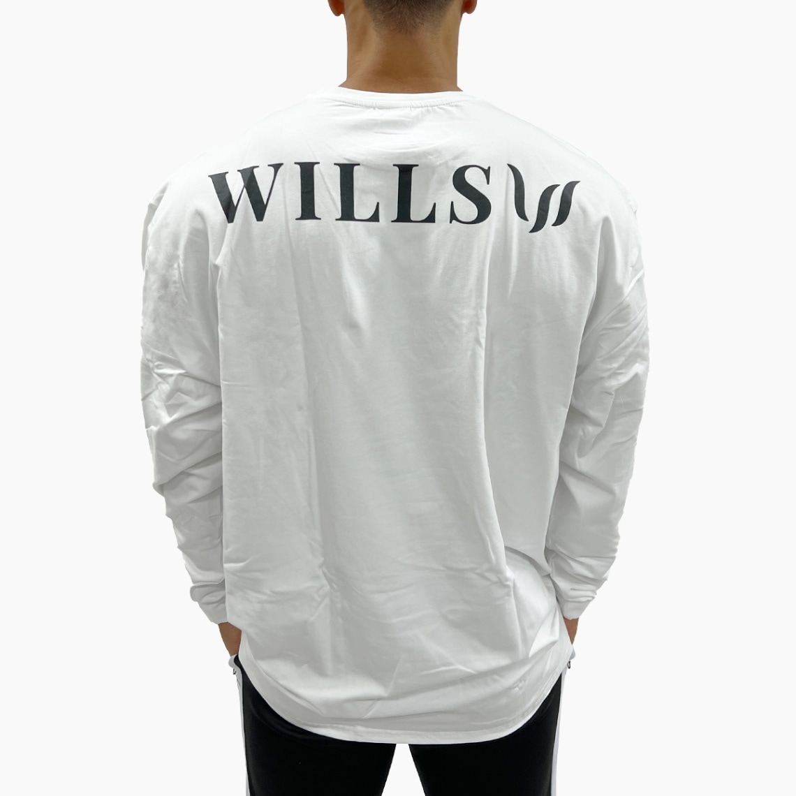 CLASSIC LOGO BACK PRINT OVERSIZE LONG SLEEVED - WHITE | T-SHIRT | WILLS ...