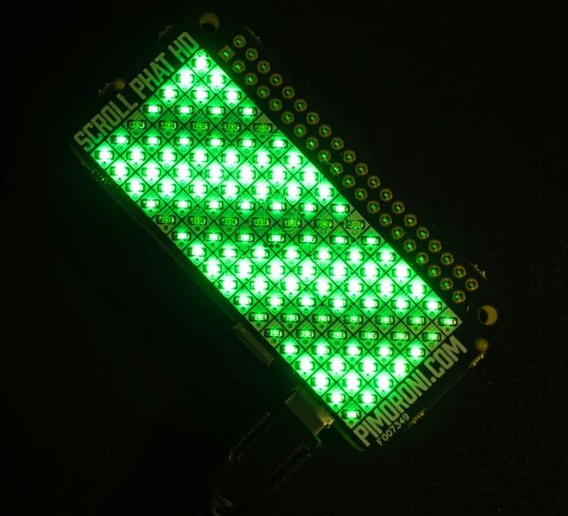 Pimoroni Scroll pHAT HD - 17x7 ピクセルで情報表示 (05 グリーン) | Raspberry Pi | | Stella Symphony