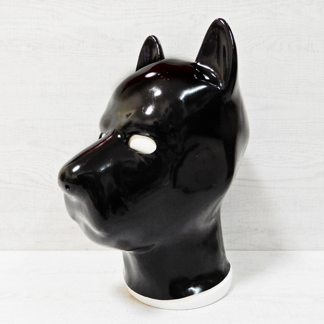 【Bizarre-Rubber-Shop】Dog Mask with Zip(マウスホール無し)[Black][One Size ...