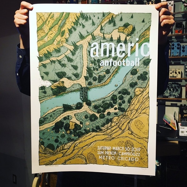 AMERICAN FOOTBALL / LP3 Release Show POSTER | STIFF SLACK WEBSHOP