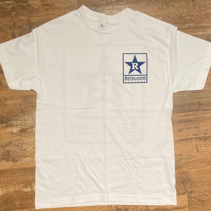 REVELATION / Logo T-SHIRTS (WHITE/BLUE) | STIFF SLACK WEBSHOP