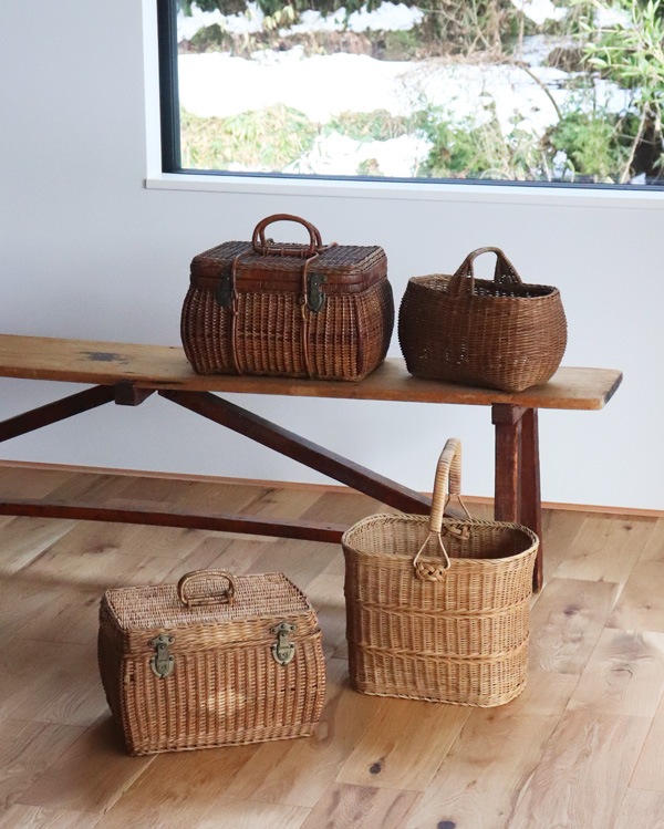 ラタンワンハンドルバスケット JPB-012