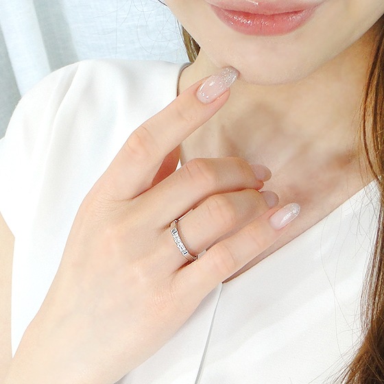 Pt950 ダイヤモンド エタニティ リング【0.1ct】