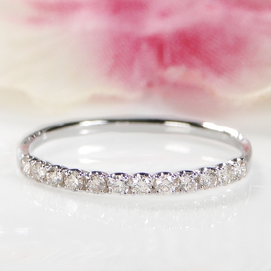 【大特価】【K10/K18】 YG/PG/WG ダイヤモンド エタニティ リング【0.20ct】