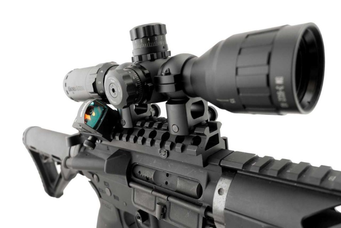 実物パーツ Monstrum Tactical デュアルレール 45/90 Degree Picatinny Scope Riser ...