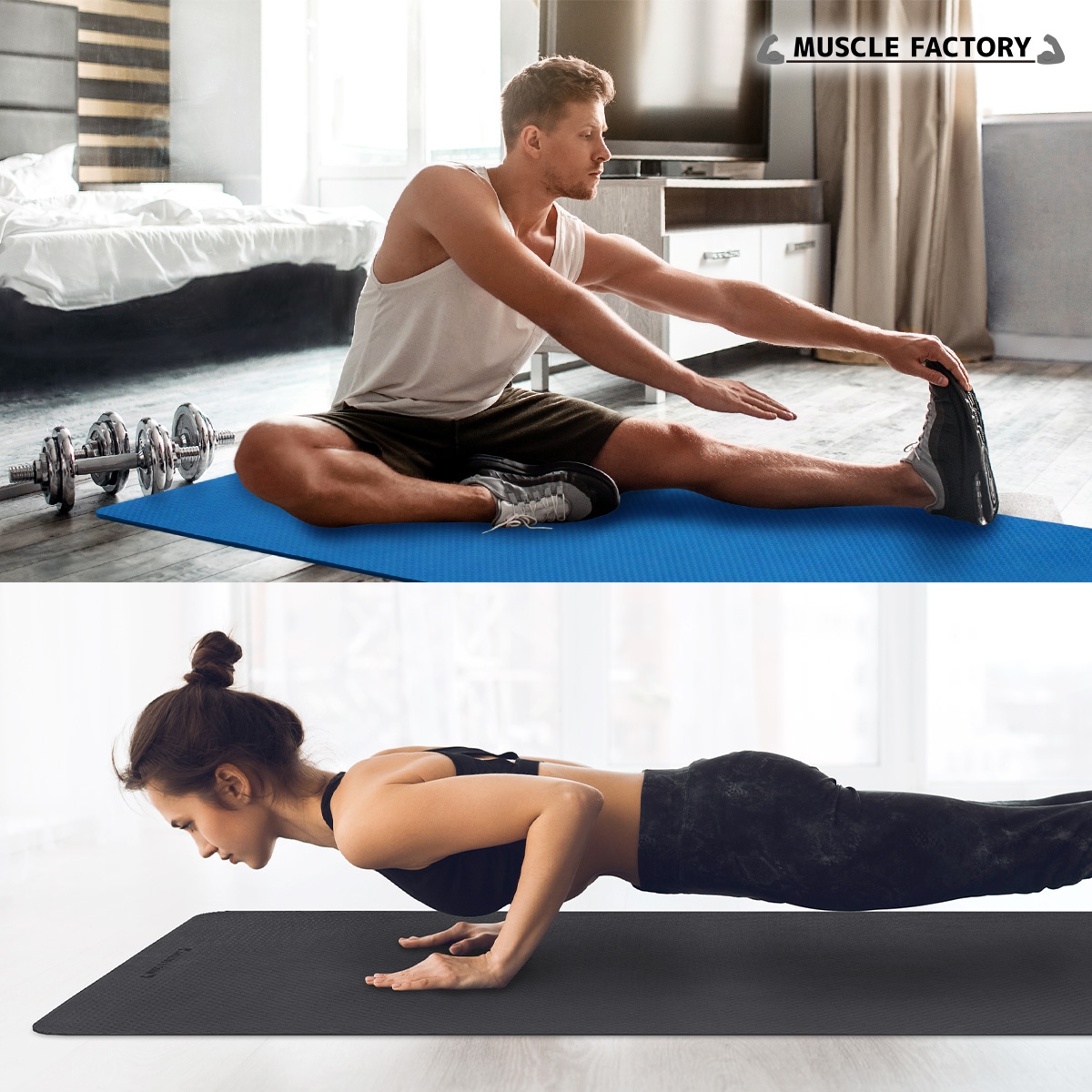 ヨガマット 幅広 幅80cm 極厚 10mm 痛くない TPE 収納紐付き 大判 初心者 上級者 ストレッチマット ヨガ ピラティス ...