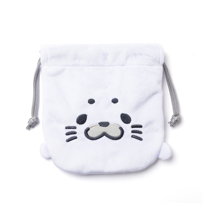 フェイス巾着（アザラシ） | category,ファッション,ポーチ | -tainment