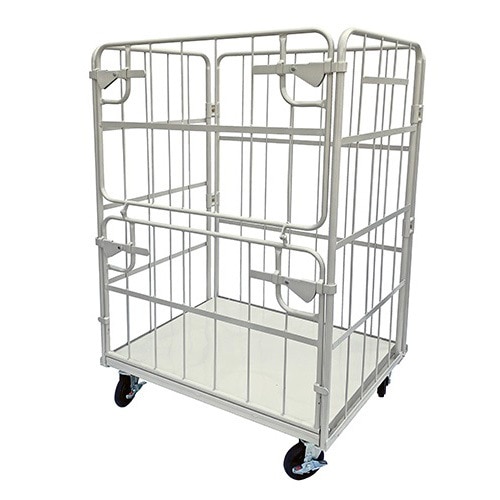 ヤマトモビリティ＆Mfg. コンビテナーダブルゲート付 LRC80-SI（WG） W1100×D800×H1700mm 床板スチール | タニックスショップ-台車館