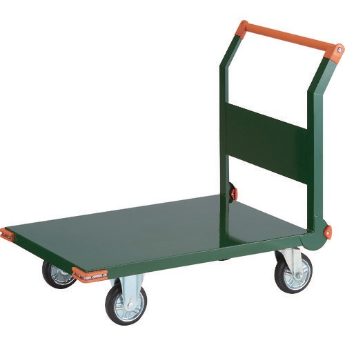 トラスコ中山(TRUSCO) 鋼鉄製運搬車 900×600 ハンドル側自在車 SH-2R | タニックスショップ-台車館