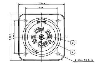 WK2430 パナソニック 引掛露出コンセント ブラック(接地3P(旧4P) 30A 250V) 即配・速配ならプロ向け電材・照明器具 ...