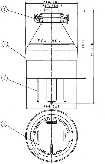 WF4430 パナソニック ゴムキャップ (接地3P(旧4P) 30A 250V) 即配・速配ならプロ向け電材・照明器具オンラインショップのタロトデンキにお任せください。