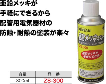 ZS-300 ジェフコム 亜鉛メッキスプレー 即配・速配ならプロ向け電材・照明器具オンラインショップのタロトデンキにお任せください。