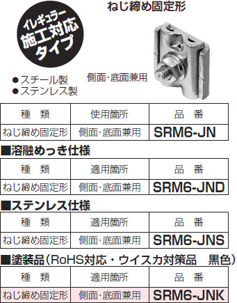 SRM6-JNK 未来工業 ジョイント金具(黒色) 即配・速配ならプロ向け電材・照明器具オンラインショップのタロトデンキにお任せください。