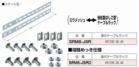 SRM6-JSR 未来工業 異種ジョイント金具 (ミラメッシュ) 即配・速配ならプロ向け電材・照明器具オンラインショップのタロトデンキにお任せください。