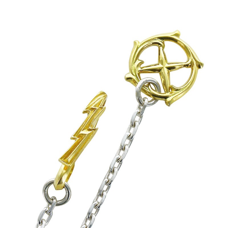 K18 thunder hook solid K18 medicine wheel chain | Necklace ...