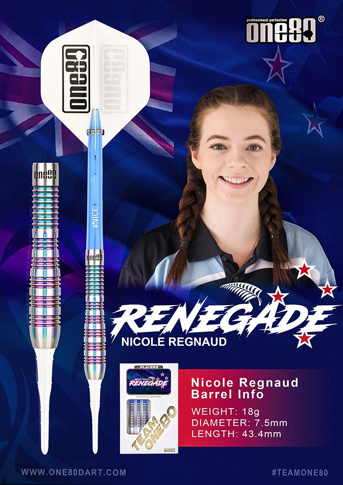 One80 【ワンエイティ】レネゲイド ニコル・レグナード選手モデル(RENEGADE_Tungsten90%) | ダーツ 2BAバレル 18g｜ワンエイティ｜ビリヤード＆ダーツ【イーアール ...