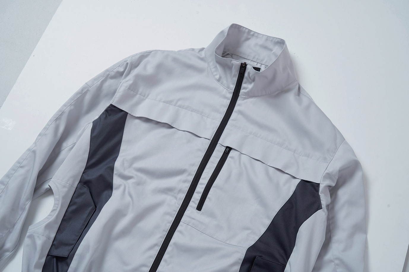 空調服 長袖ブルゾン(エプロン付)(ウェアのみ) チャコールグレー LL