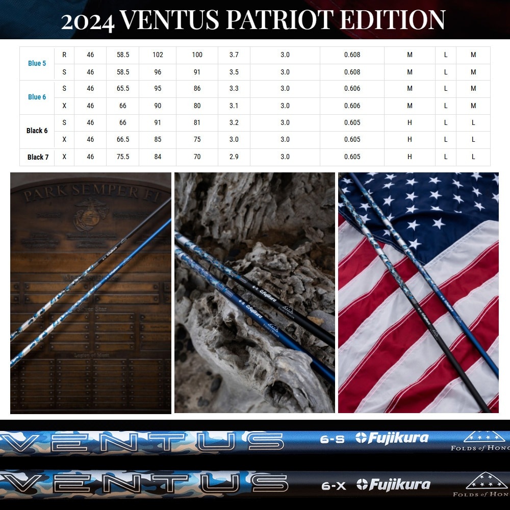 コブラUS純正DSアダプト用スリーブ付シャフト USフジクラ 2024 VENTUS PATRIOT EDITION 24ベンタス パトリオットエディション コブラUS純正DSアダプト用スリーブ付シャフト USフジクラ 2024 VENTUS