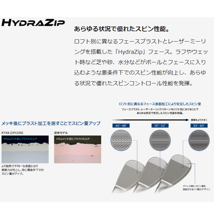 クリーブランドゴルフ RTX 6 ZIPCORE ツアーラック ノーメッキ ウエッジ DGS200装着モデル 特注品 Cleveland ...