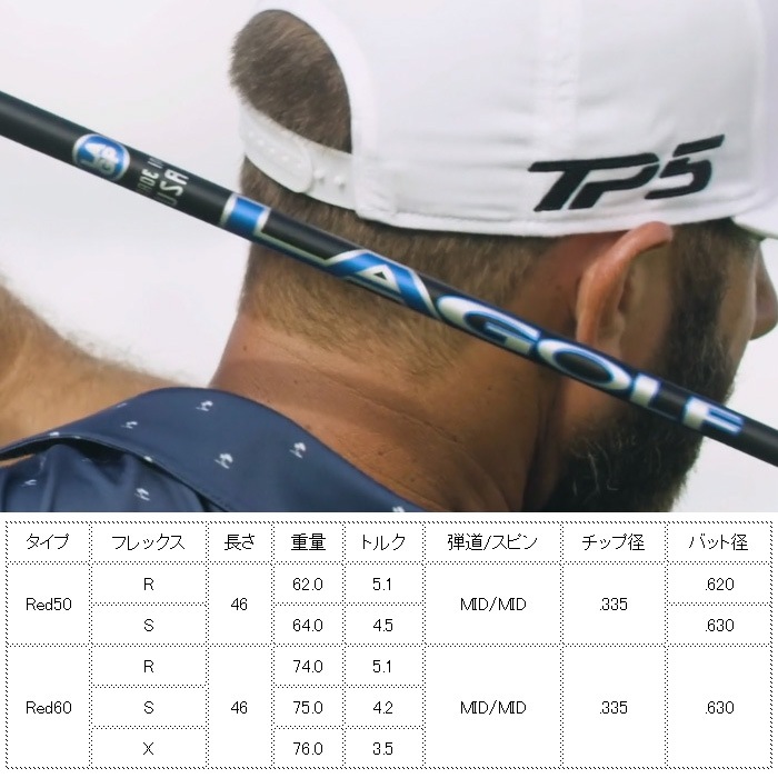 コブラ用OEMスリーブ付シャフト LAGP TOUR AXS RED ツアー アクス レッド LA GOLF LAシャフト US テーラーメイド用OEMスリーブ付シャフト LAGP TOUR AXS RED ツアー