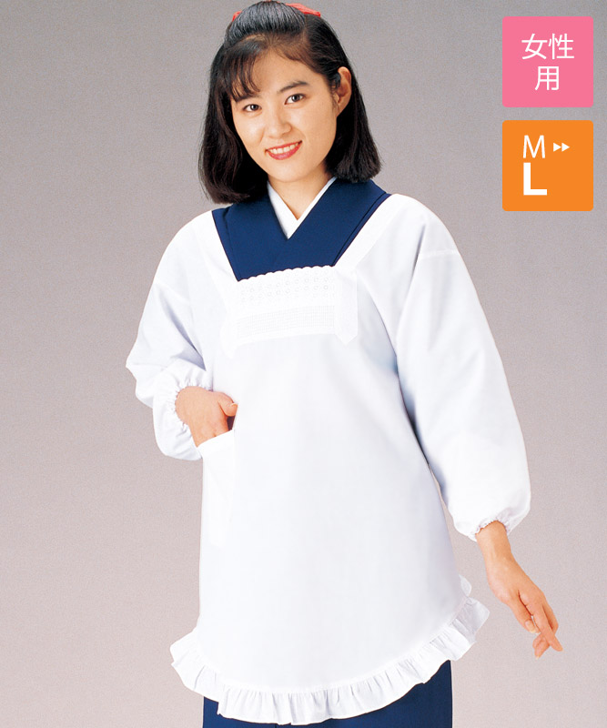 割烹着[KAZEN製品] 380-30 | 飲食店制服・フードユニフォームの通販・販売【ユニコレ】